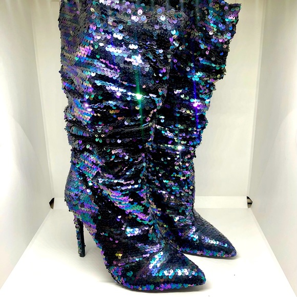 Nasty Gal | Shoes | Sequin Mermaid Boots | Poshmark